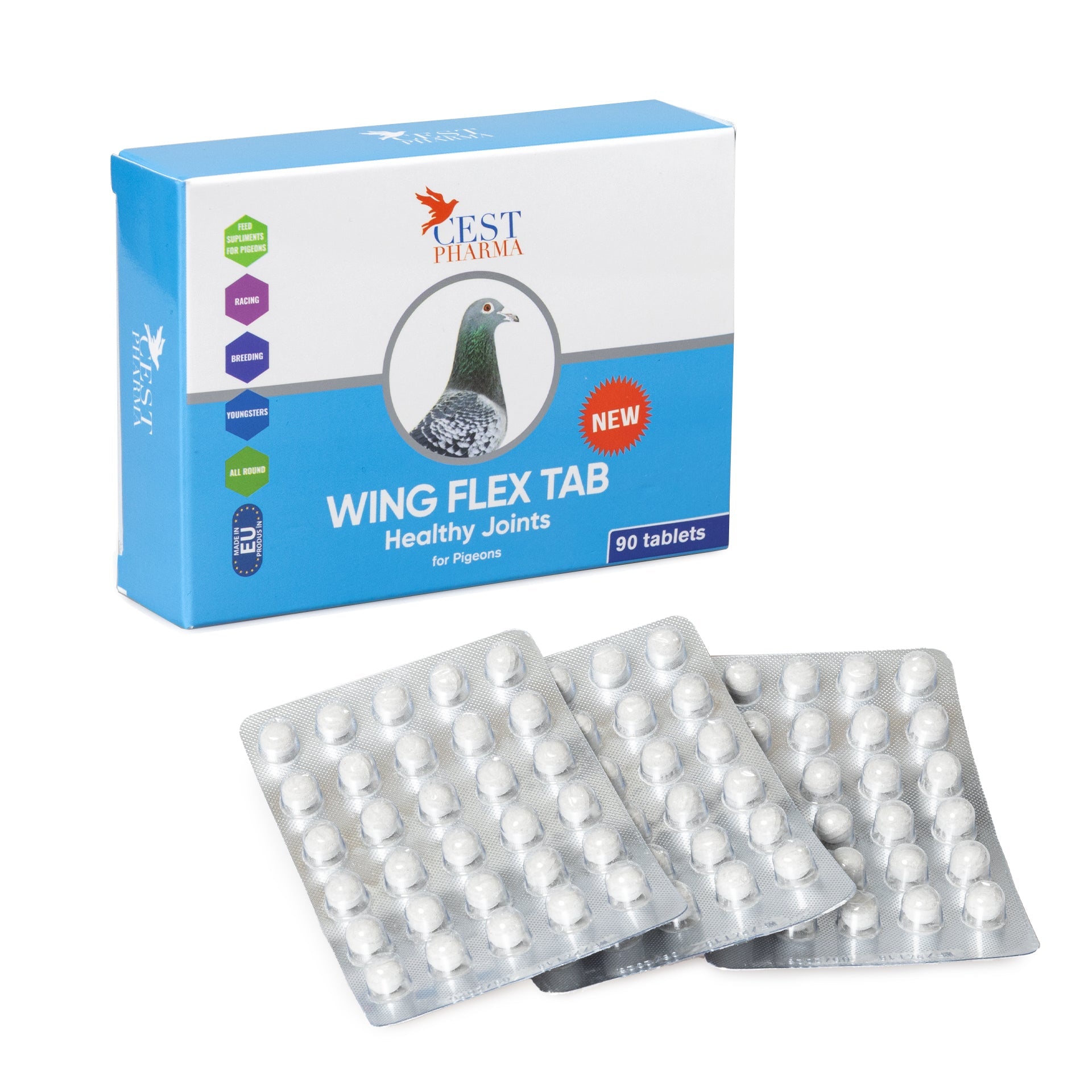 Cest Wing Flex Tablets for Pigeons - Promotes Healthy Joints