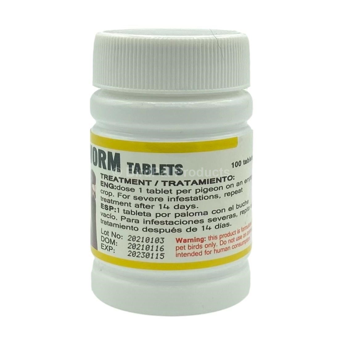 Contraworm Tablets - Individual Worm Treatment for Pigeons