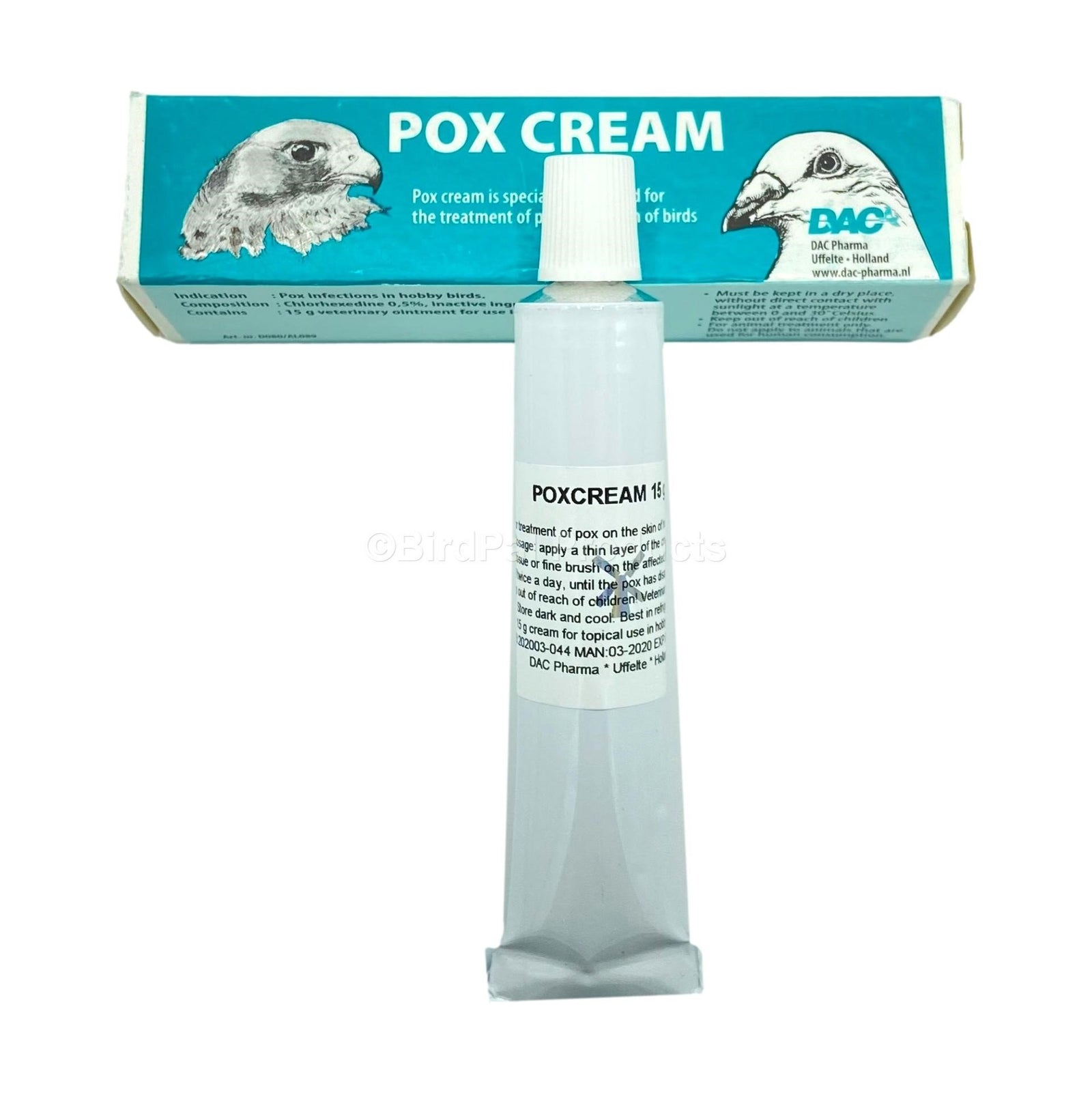 Dac Pox Cream for Birds - Topical Ointment - 15 g