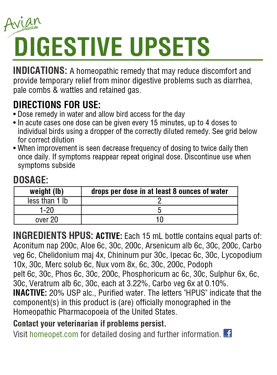 HomeoVet Digestive Upsets for Chickens