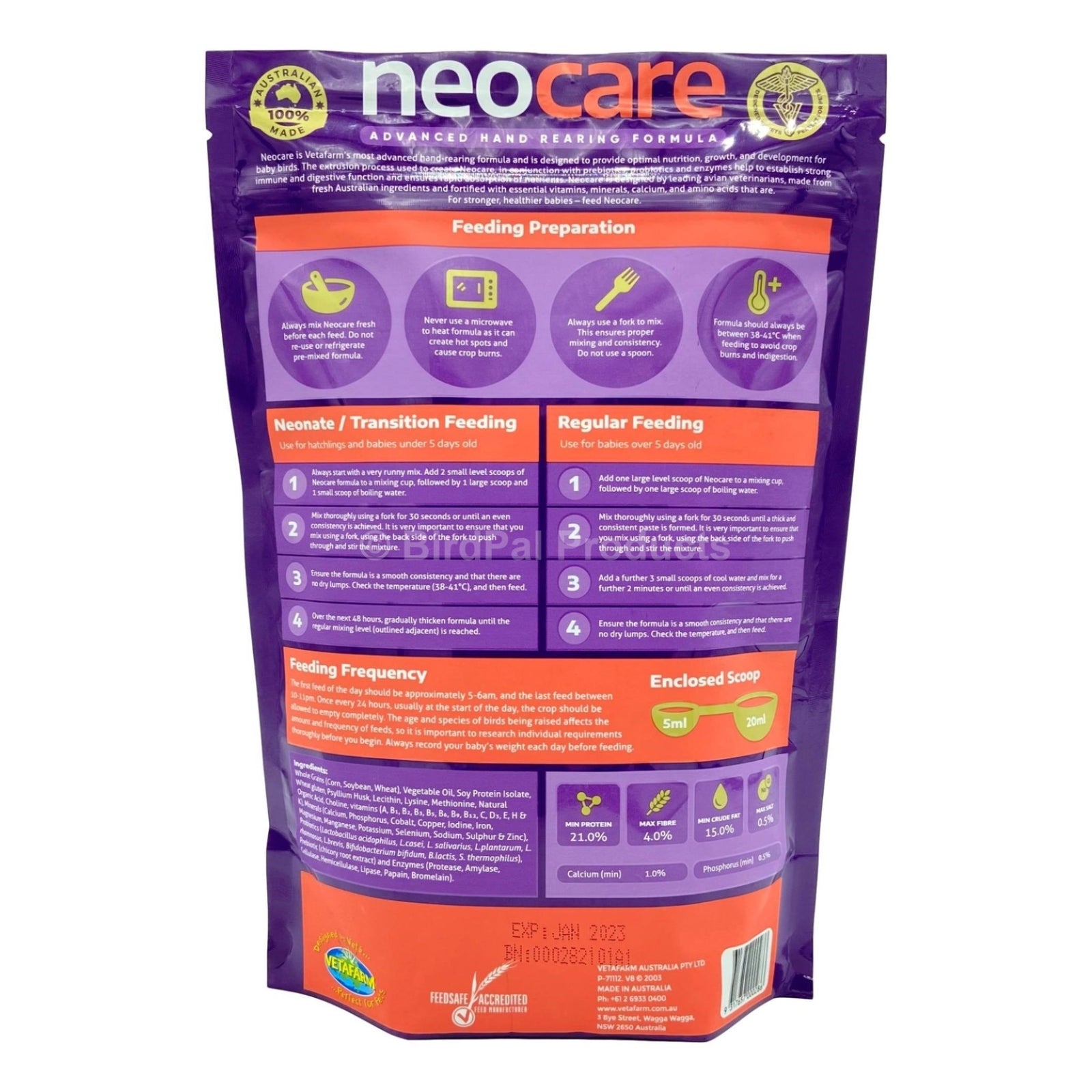 Neocare Advanced Hand Feeding Formula for Baby Birds