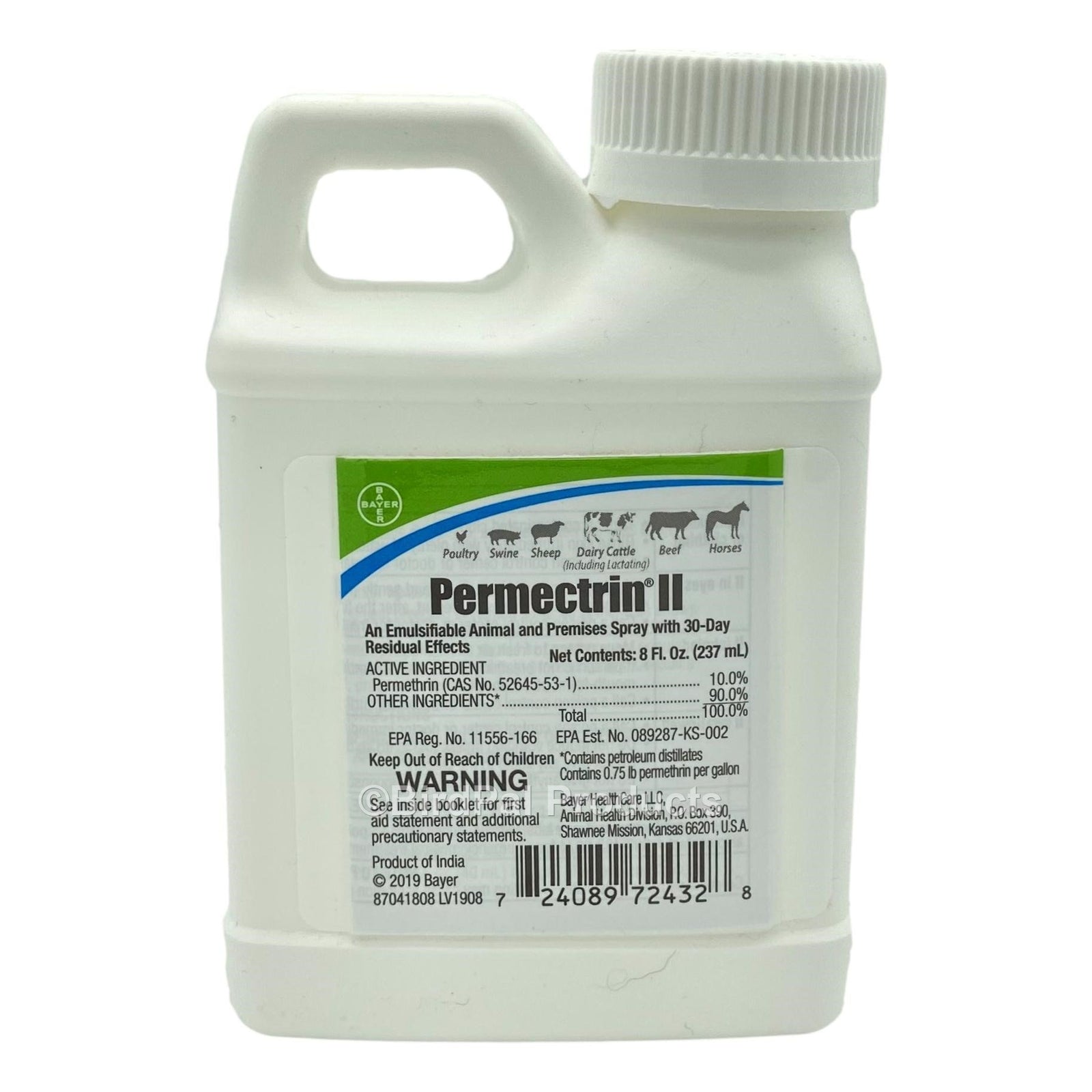 BirdPal Products- Permectrin II Insecticide Spray Concentrate - 8 oz