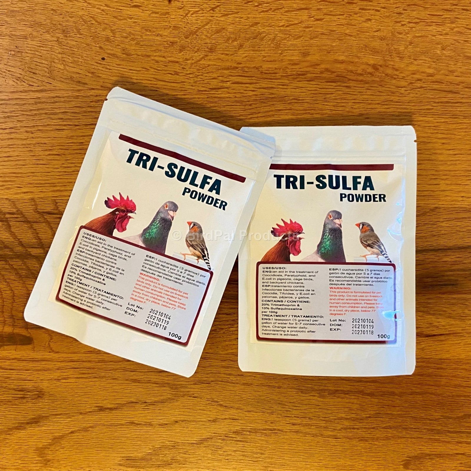 Tri-Sulfa Treatment Powder for Birds